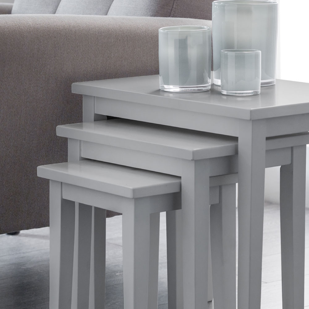 Cleo Grey Wooden Nest of Tables